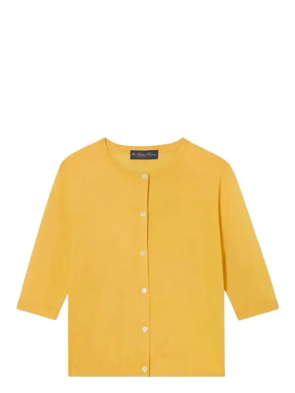 Brooks Brothers Half-length Sleeves Cardigan - Yellow