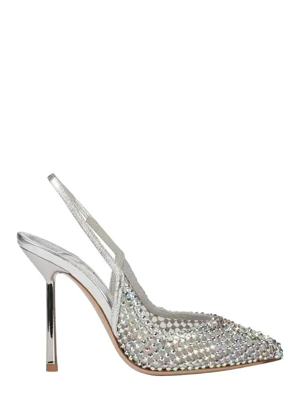 LE SILLA 100mm Gilda Pumps - Silver