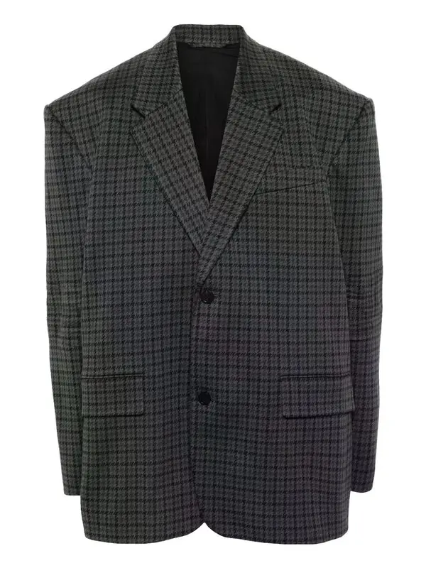 Balenciaga Houndstooth Blazer - Grey