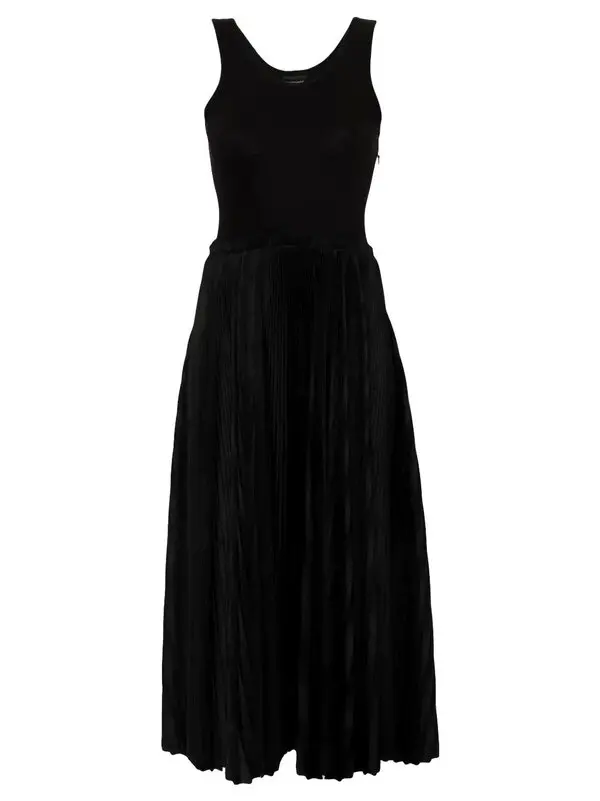 Balenciaga Diagonal Midi Dress - Black