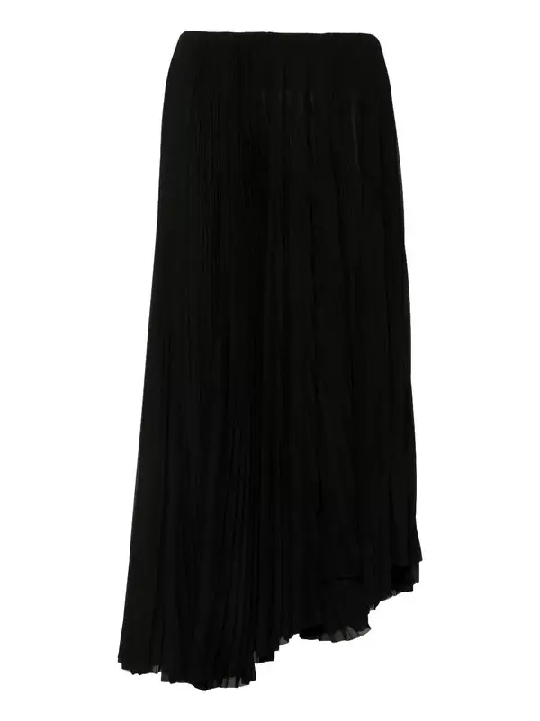 Balenciaga Pleated Midi Skirt - Black
