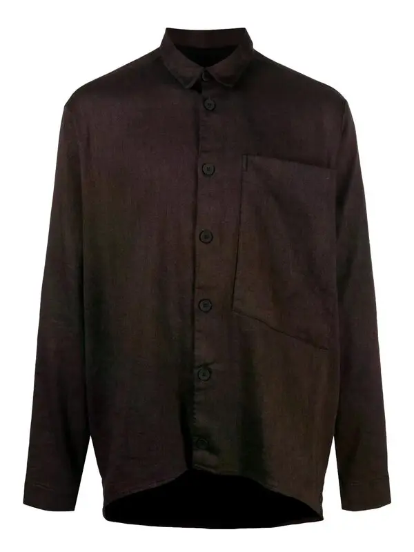 Transit Patch-pocket Button-up Shirt - Red