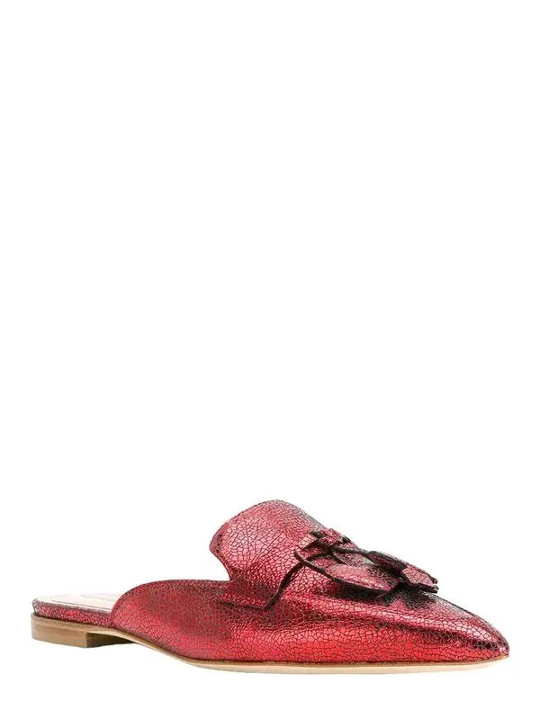 Alberta Ferretti Mia Heart Mules - Red