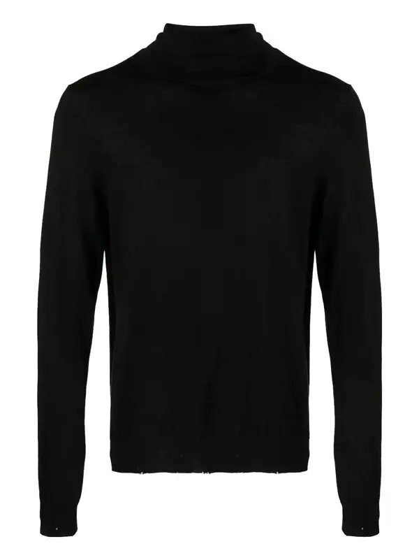 Zadig&Voltaire Bobby Fine-ribbed Raw-cut Jumper - Black