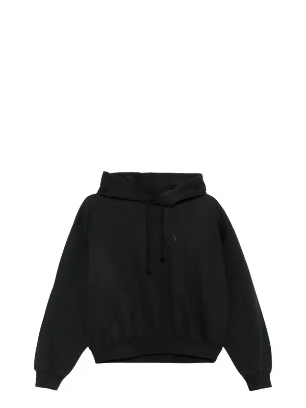 Y3 Adidas Logo-print Hoodie - Black