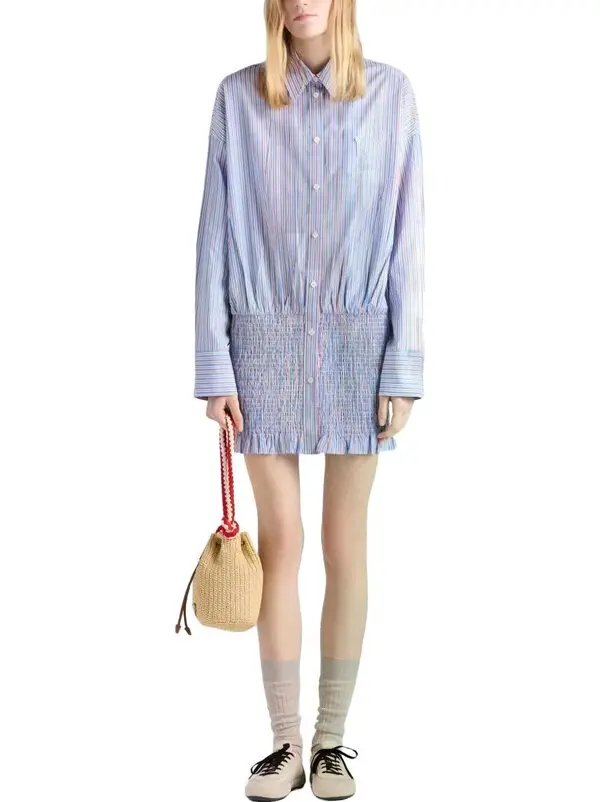 Prada Striped Cotton Shirt - Blue