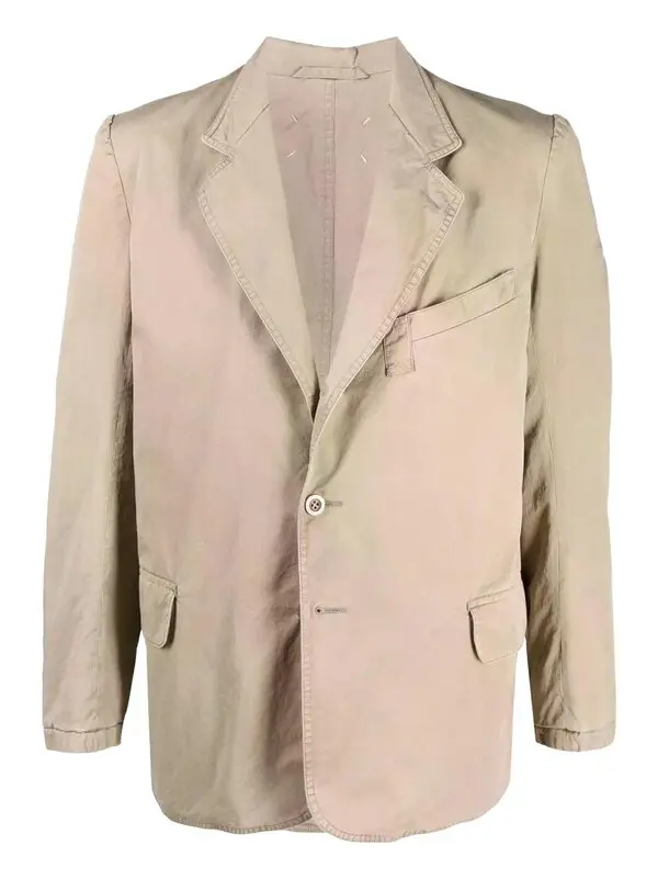 MAISON MARGIELA Notched-lapels Single-breasted Blazer - Neutrals
