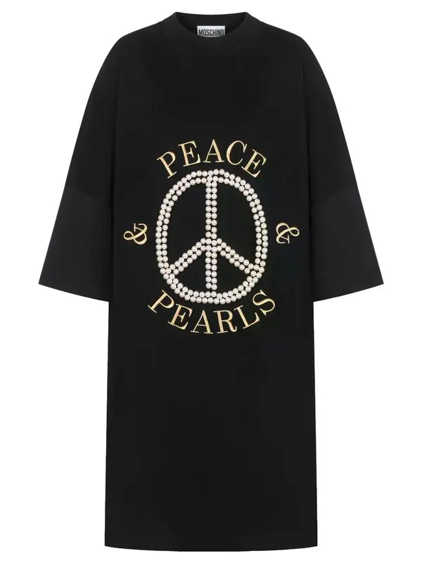 Moschino Print Cotton Dress - Black