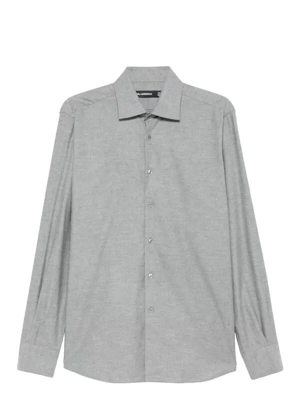 Karl Lagerfeld Cutaway-collar Shirt - Grey