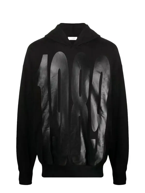 1989 STUDIO Logo-print Cotton Hoodie - Black