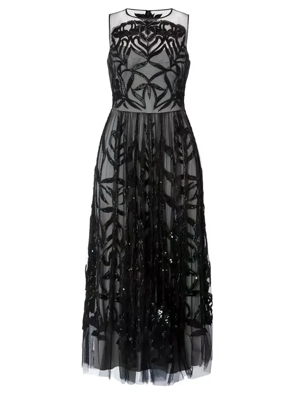 TEMPERLEY LONDON Inez Midi Dress - Black
