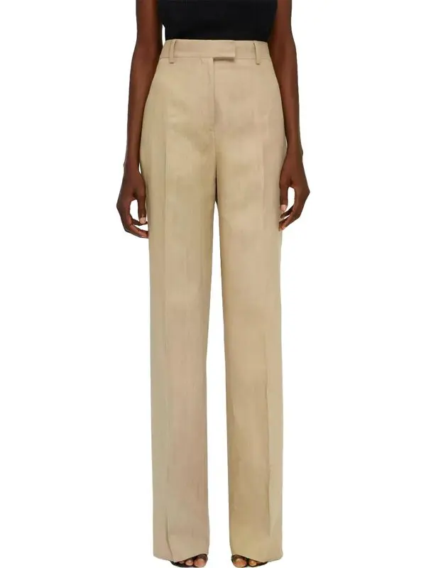 FERRAGAMO Tailored High-waisted Trousers - Neutrals