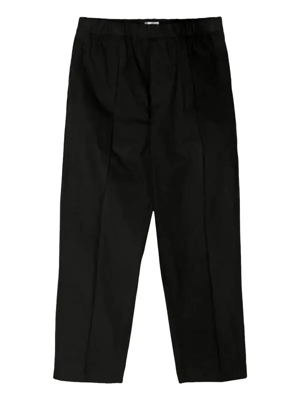 JIL SANDER Drawstring-waist Wide-leg Trousers - Black