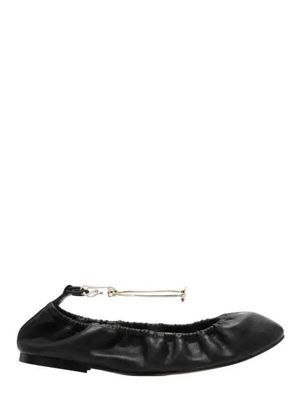 TWINSET Ankle-strap Ballerina Flats - Black