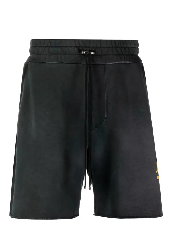 Amiri Logo-print Cotton Shorts - Black