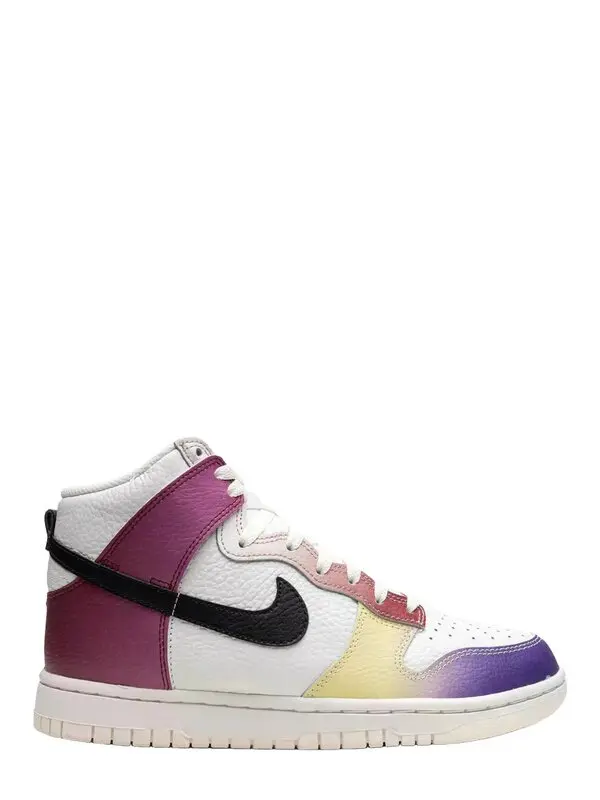 Nike Dunk High Multicolor Gradient Sneakers - White