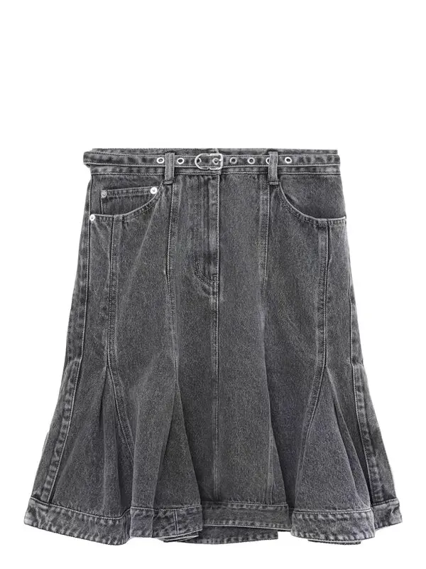 3.1 Phillip Lim Belted Denim Skirt - Grey