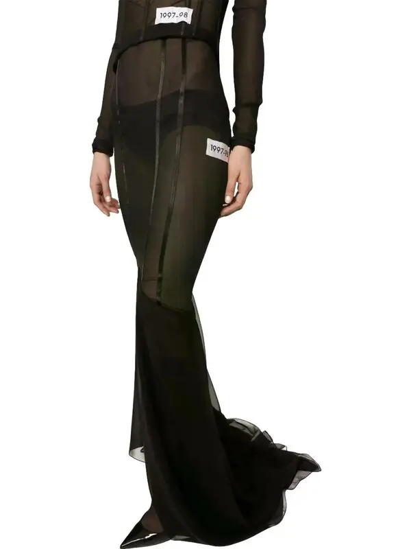Dolce & Gabbana Draped Mermaid Maxi Skirt - Black