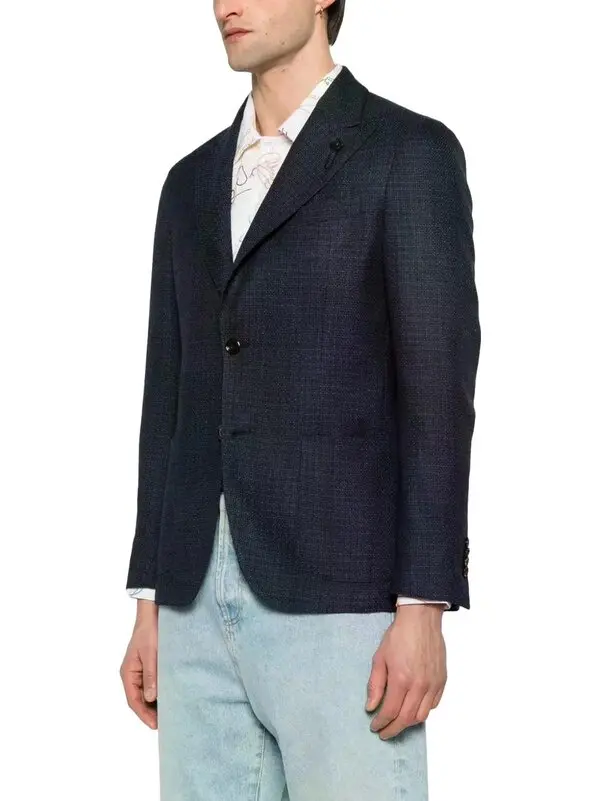 LARDINI Single-breasted Blazer - Blue
