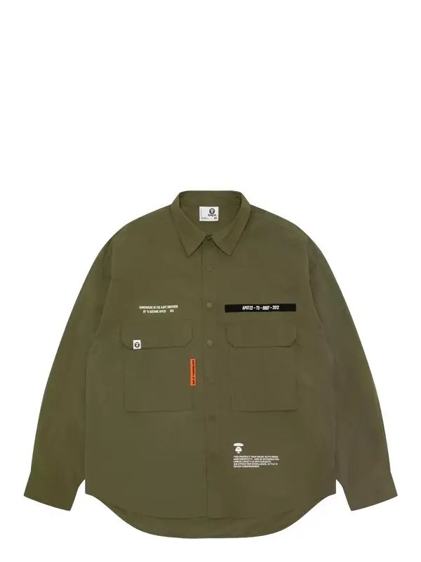 AAPE BY *A BATHING APE Text-print Shirt - Green