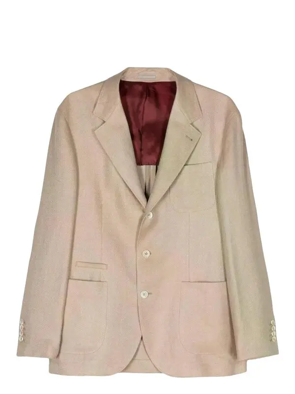 Brunello Cucinelli Linen Blend Single-breasted Blazer - Neutrals