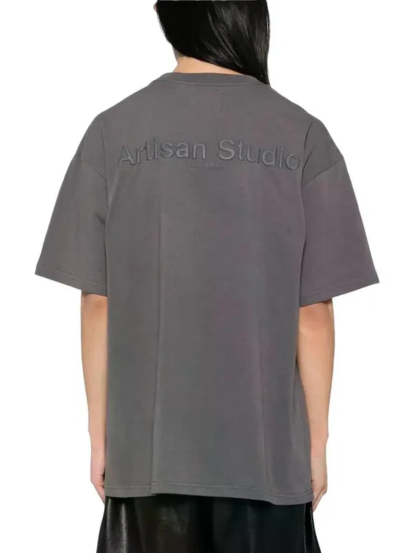 MUSIUM DIV. Logo-embroidered T-shirt - Grey