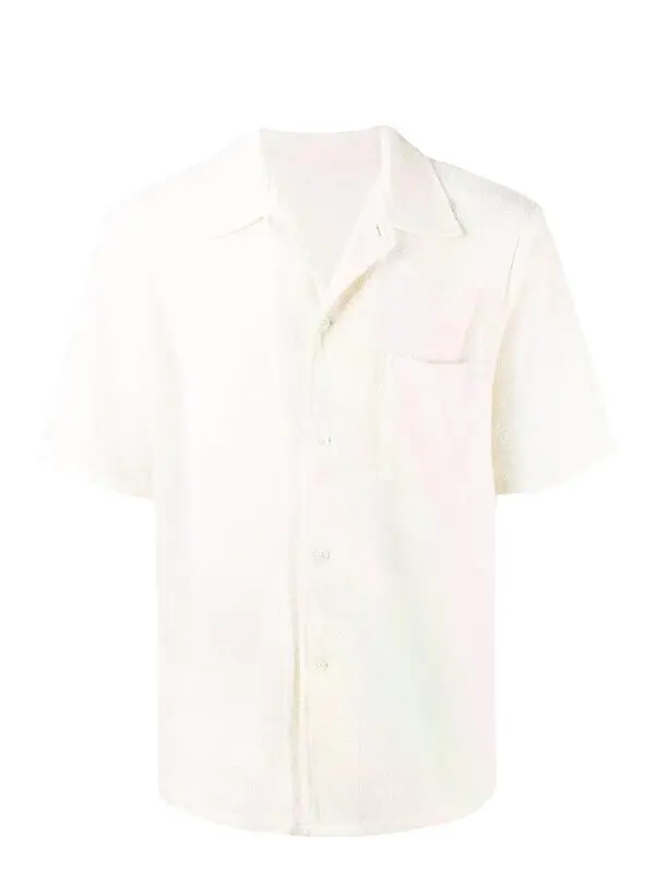 Our Legacy Textured-finish Short-sleeve Shirt - Neutrals
