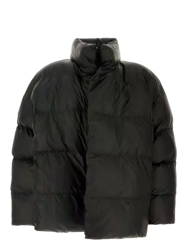 Balenciaga Logo Print Puffer Jacket - Black
