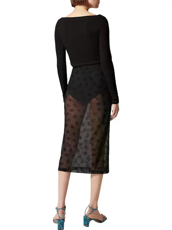 MARGHERITA MACCAPANI Angela Crop Top With Brooch Detail - Black