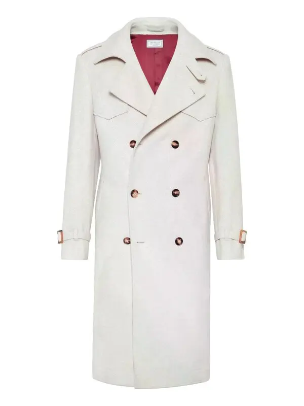 Brunello Cucinelli Double-breasted Long Coat - Neutrals