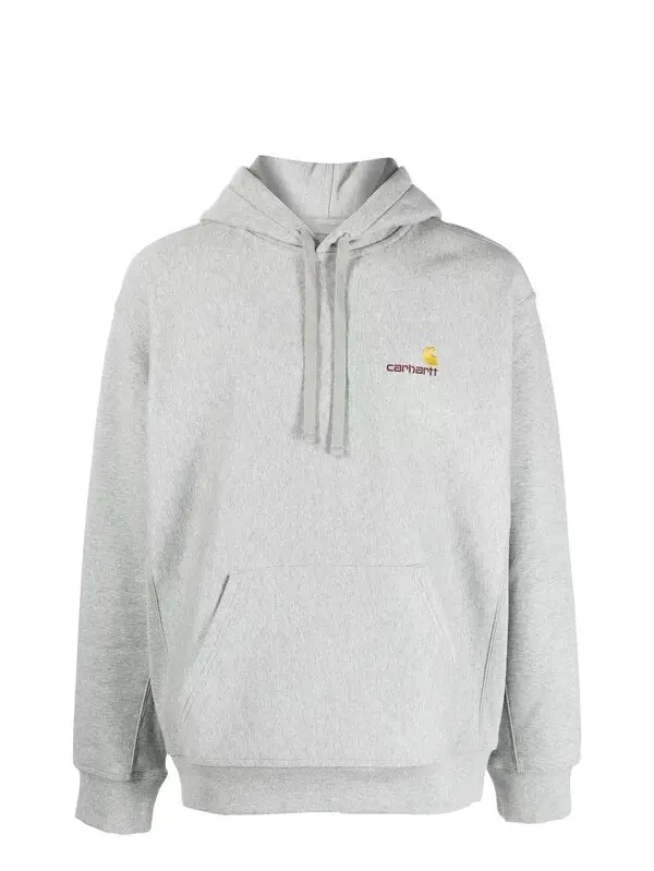 Carhartt Work In Progress Embroidered-logo Cotton Hoodie - Grey