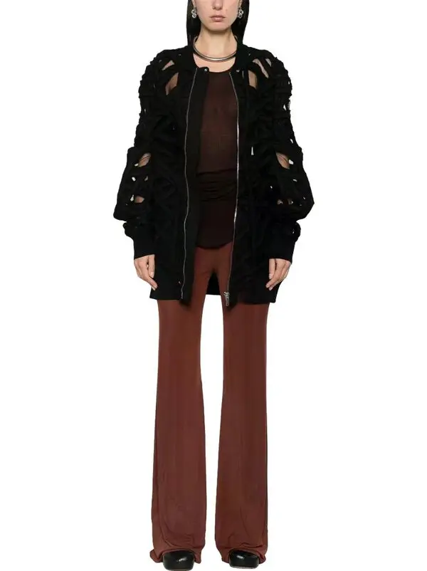 Rick Owens Peter Flight Strap-detail Oversized Jacket - Black