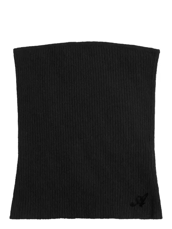 Axel Arigato Strapless Rib-knit Top - Black