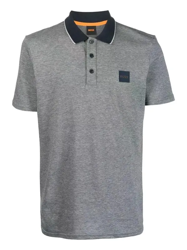 BOSS Chest Logo-patch Polo Shirt - Blue