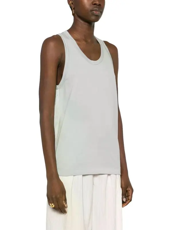 Fabiana Filippi Sleeveless Top With Satin Panelling - Grey