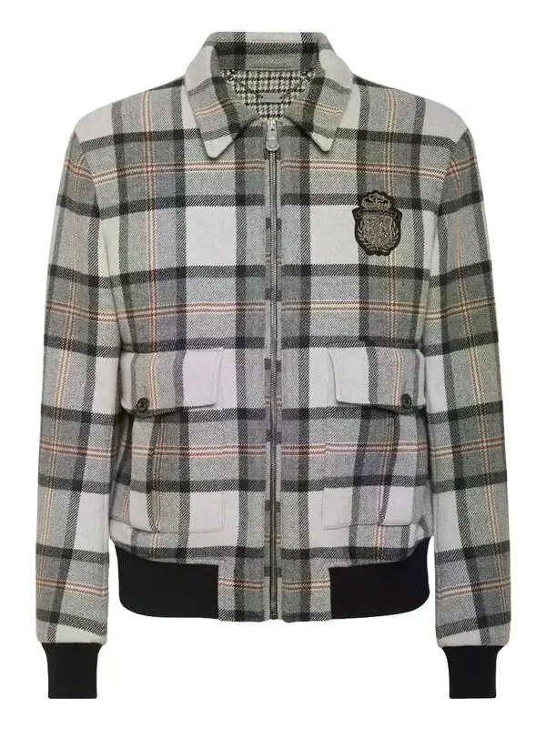 BILLIONAIRE Checkered Jacket - Neutrals