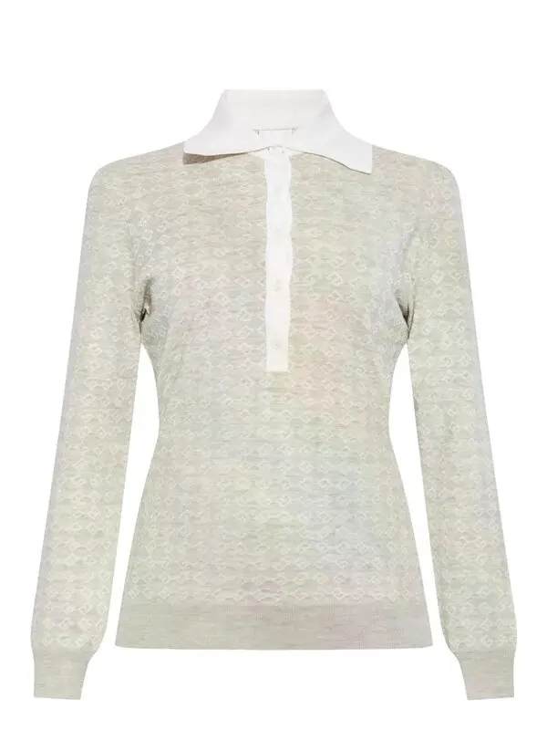 Givenchy Monogram Jacquard Polo Jumper - Neutrals
