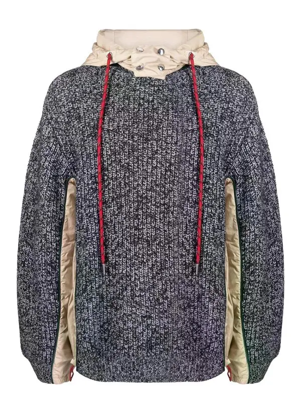 Moncler Logo-patch Multi-panel Jumper - Black
