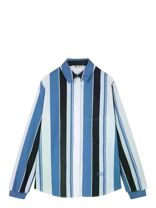 Ports 1961 Striped Shirt - Blue