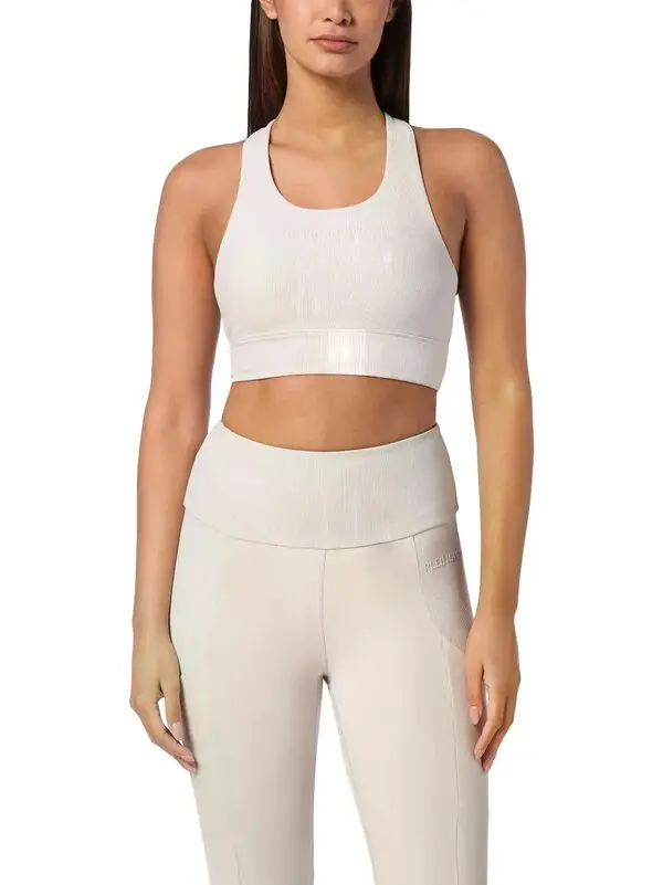 PLEIN SPORT Logo-embossed Compression Top - Grey
