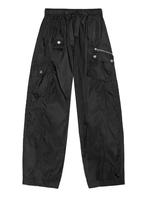 GANNI Cargo Drawstring Trousers - Black