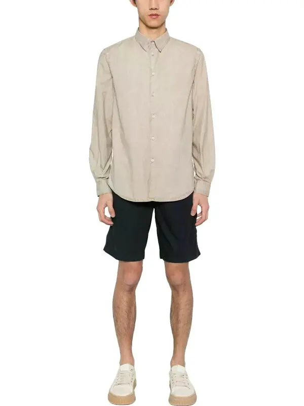 Aspesi Pressed Crease Cotton Shorts - Blue