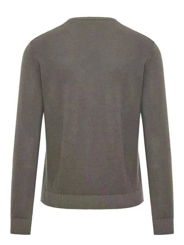 Fedeli Cotton Crew Neck Jumper - Grey