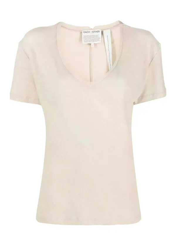 Each X Other Mélange V-neck T-shirt - Neutrals