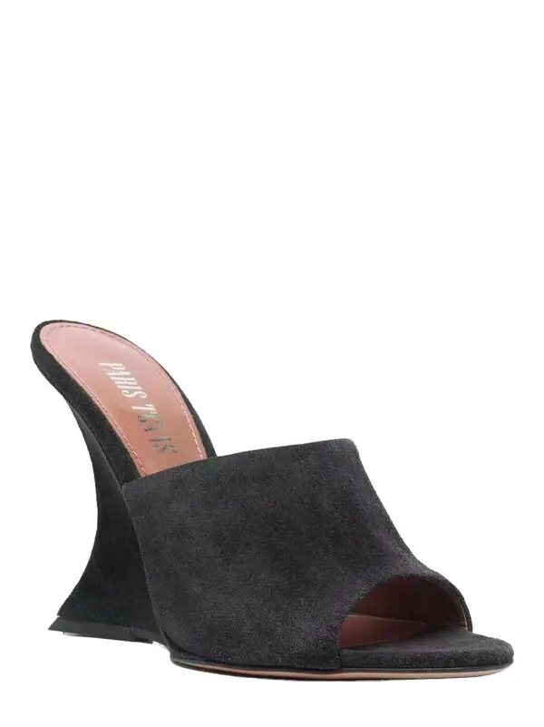 Paris Texas 105mm Suede Sandals - Black