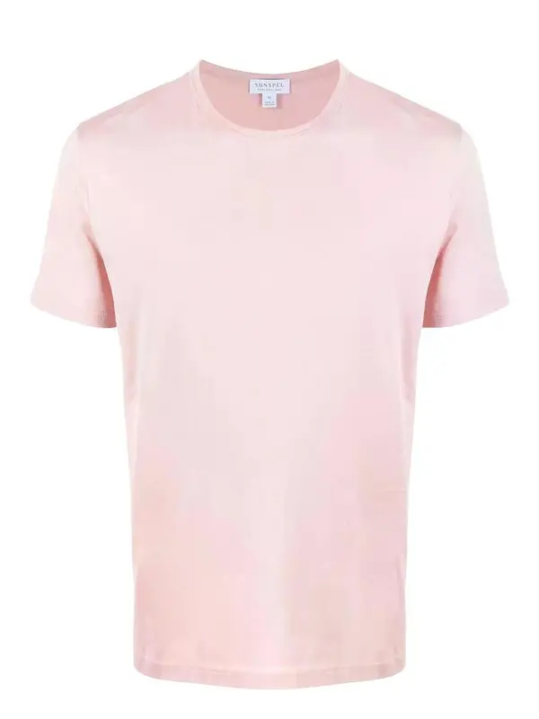 Sunspel Round Neck T-shirt - Pink
