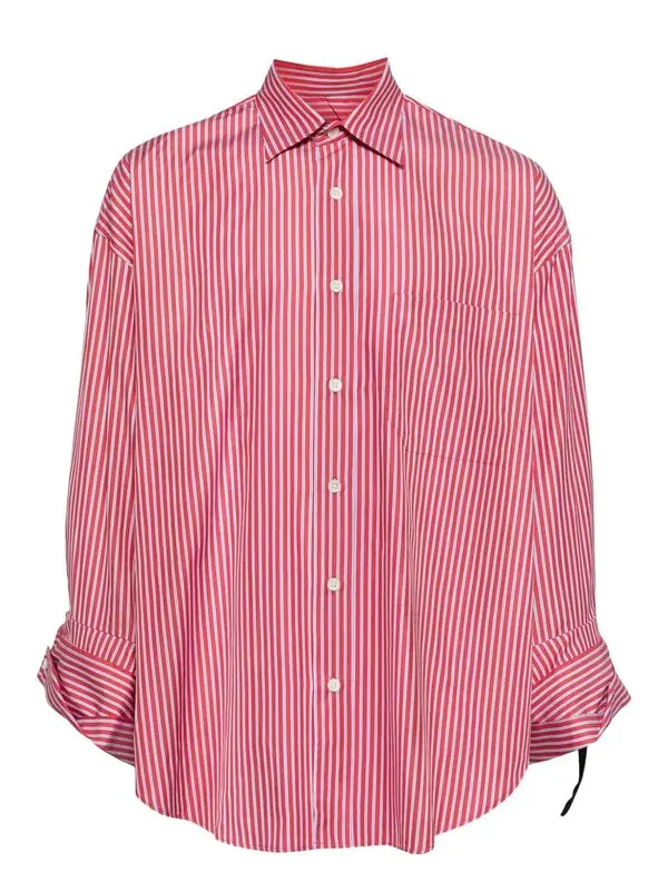 MARINA YEE Striped Cotton Shirt - Red
