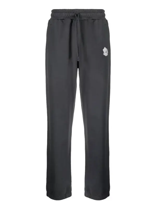 OBJECTS IV LIFE Logo Print Cotton Track Pants - Grey