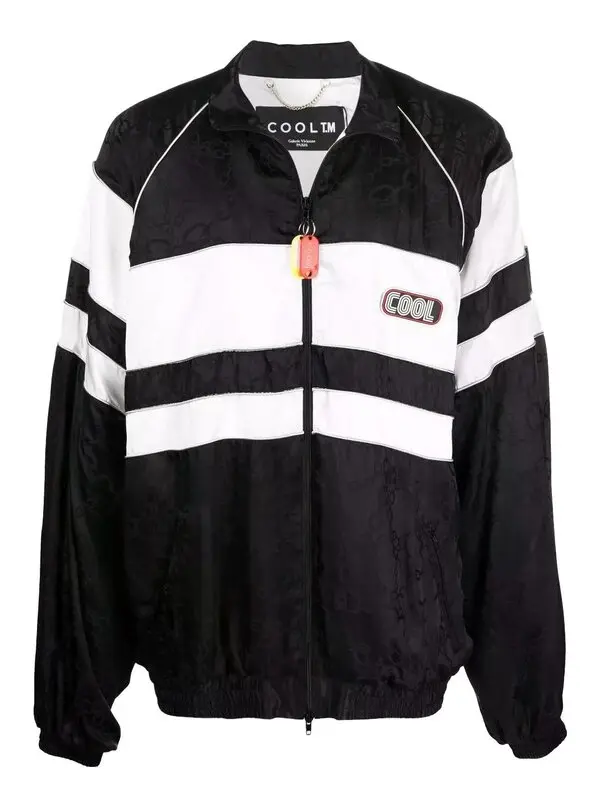 COOL T.M Monogram Logo-print Zip Jacket - Black