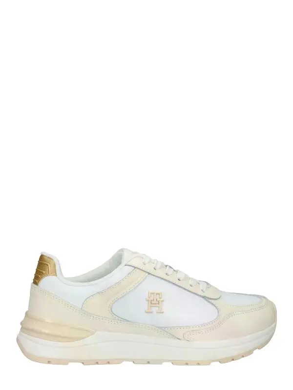 Tommy Hilfiger Logo-embroidered Lace-up Sneakers - White